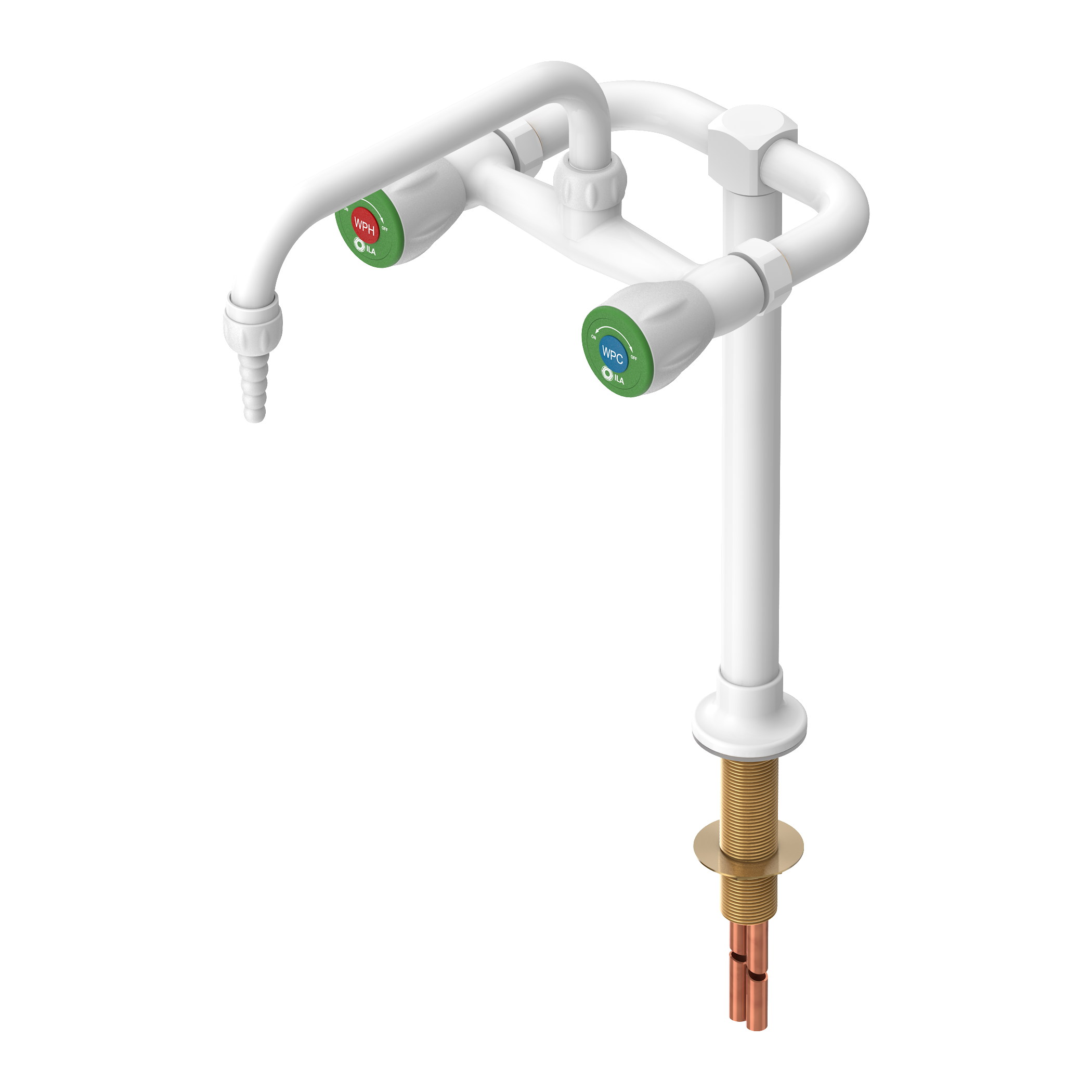 One Hole Mixing Tap for Water on a Column with Swivel Spout and Two ...